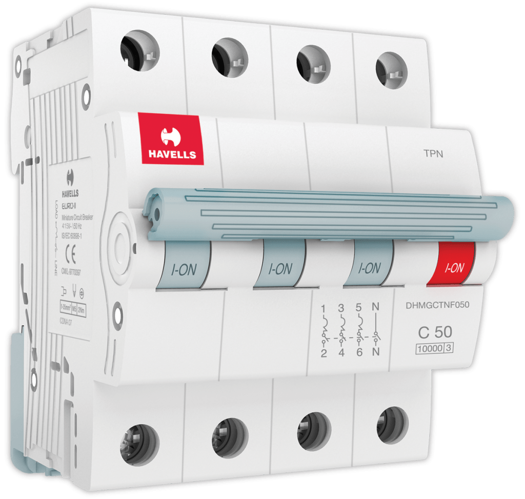 Havells MCB TPN 50A DHMGCTNF050 - Electrickharido